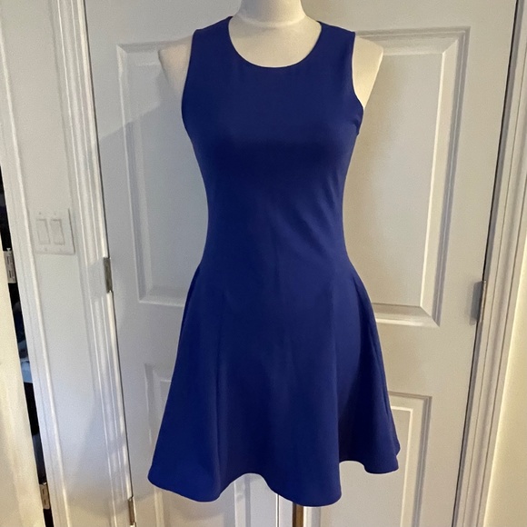 Eighty Sixty | Dresses | Eighty Sixty Cobalt Blue Knit Fit And Flare ...